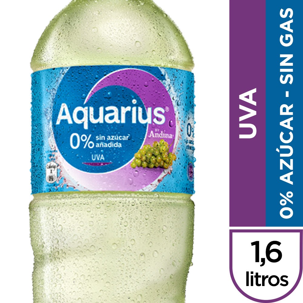 Aquarius sin azúcar añadida uva 1,6 lt