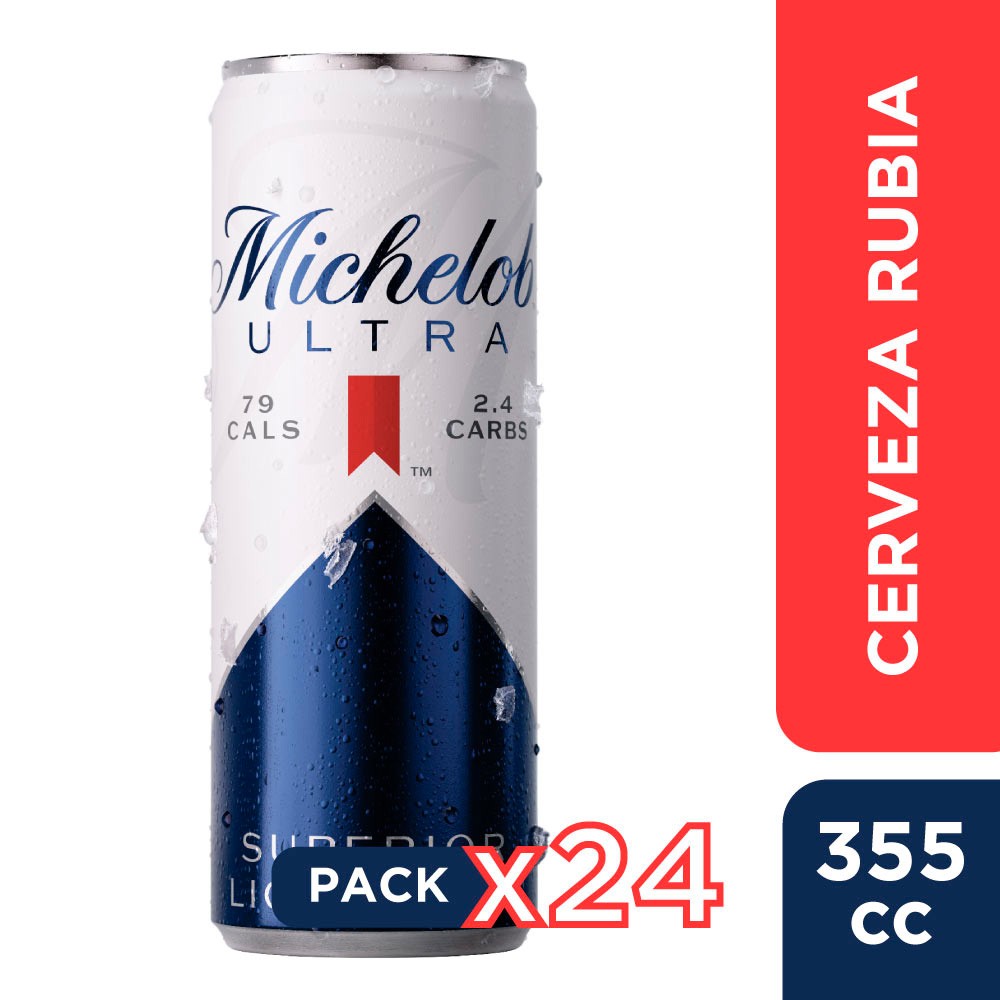 Cerveza michelob ultra lata 355 cc x 24